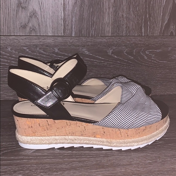 Marc Fisher | Shoes | Marc Fisher Wedge Striped Knot Espadrilles | Poshmark